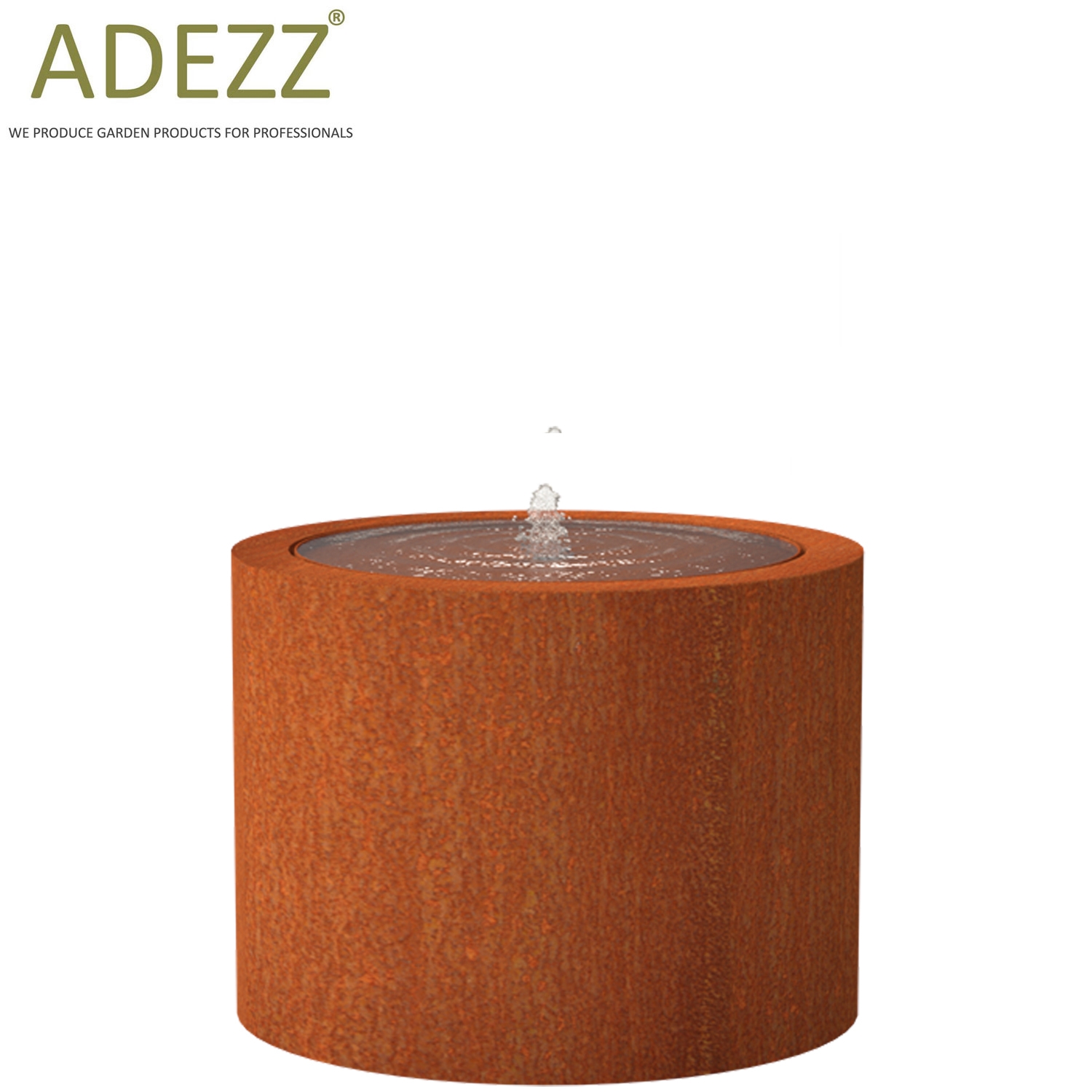 CBR3 ADEZZ Corten Steel Round Water Table Feature