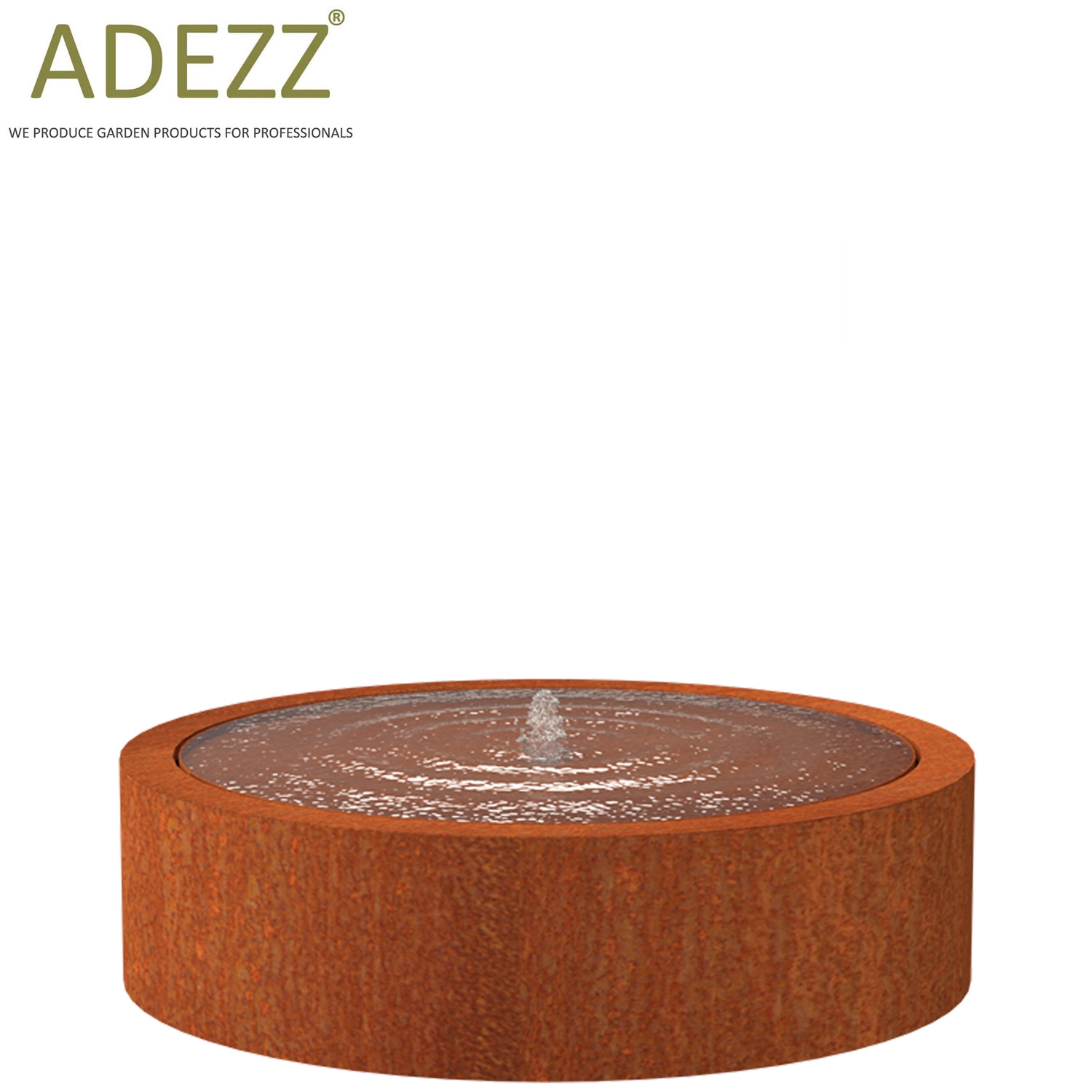 CBR4 ADEZZ Corten Steel Round Water Table Feature