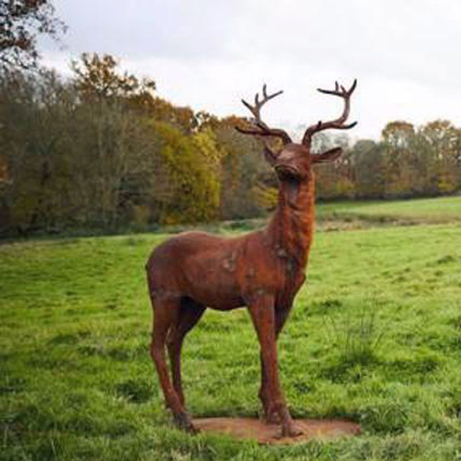 Cast Iron (Natural Rust) Majestic Stag H156cm x D110cm x L63cm - G ...
