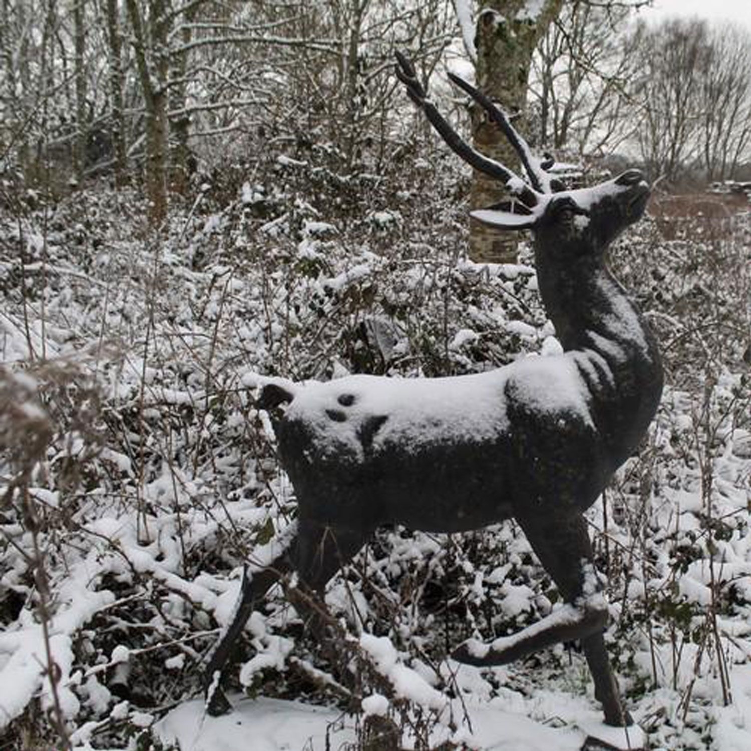 Cast Iron Rearing Stag Statue H190cm x D56cm x L130cm - G-00018 ...