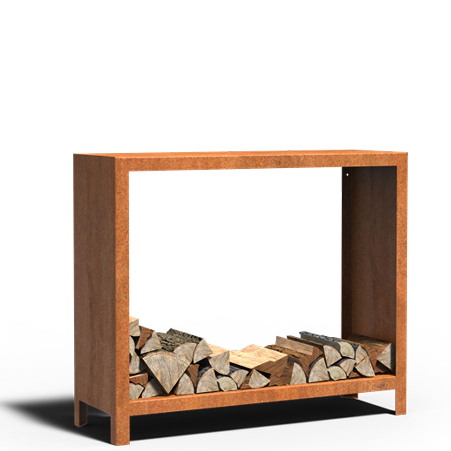 FORNO Corten Steel Tall LOGG Wood Storage Unit (8 sizes): L120cm x ...