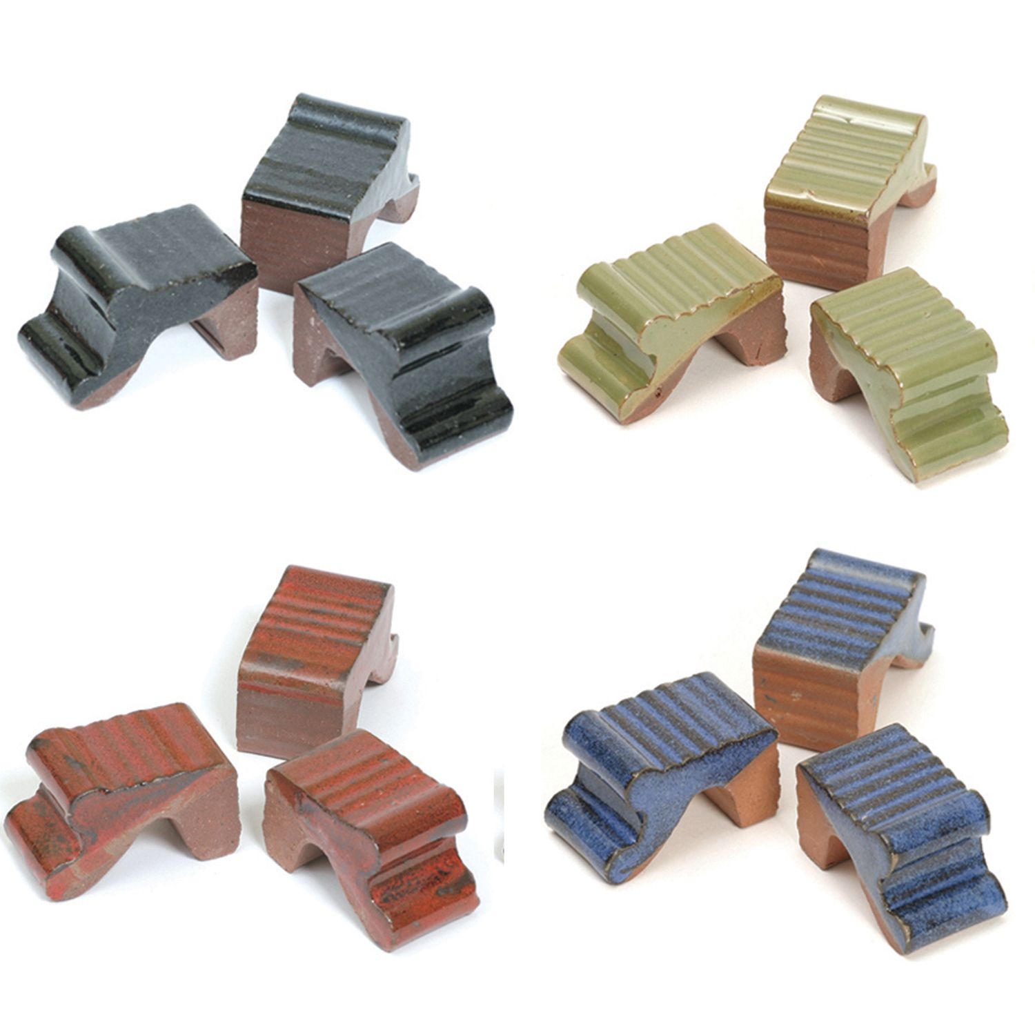 Pack of 3 Glazed Terracotta Pot Feet (4 colours) - FEE - Riverhill ...