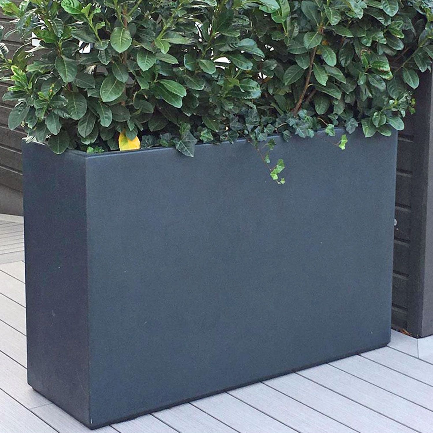 Tall Black, White and Grey ADEZZ Fibreglass CARREZ Barrier Garden Trough