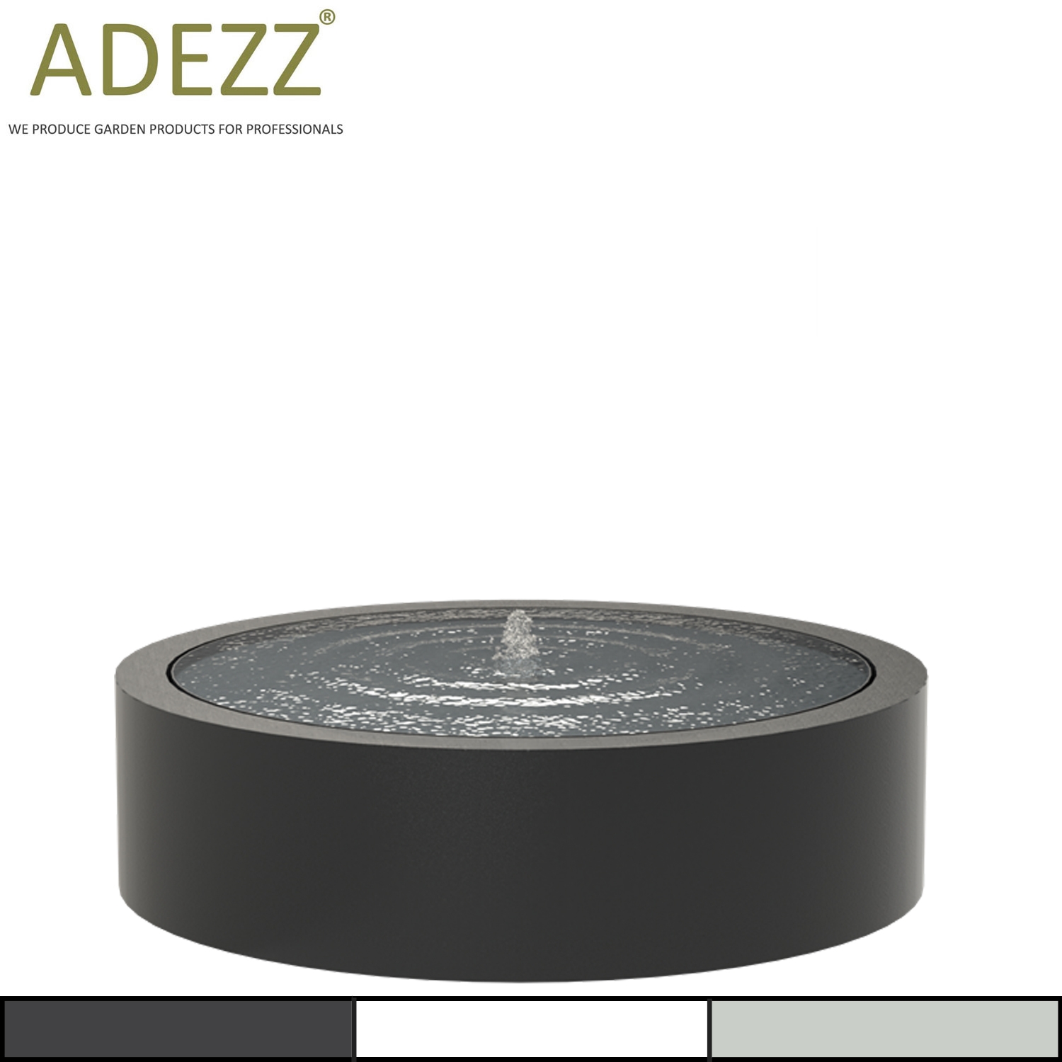 ADEZZ Aluminium Round Water Table D145cm x H40cm (1 Fountain + LED ...