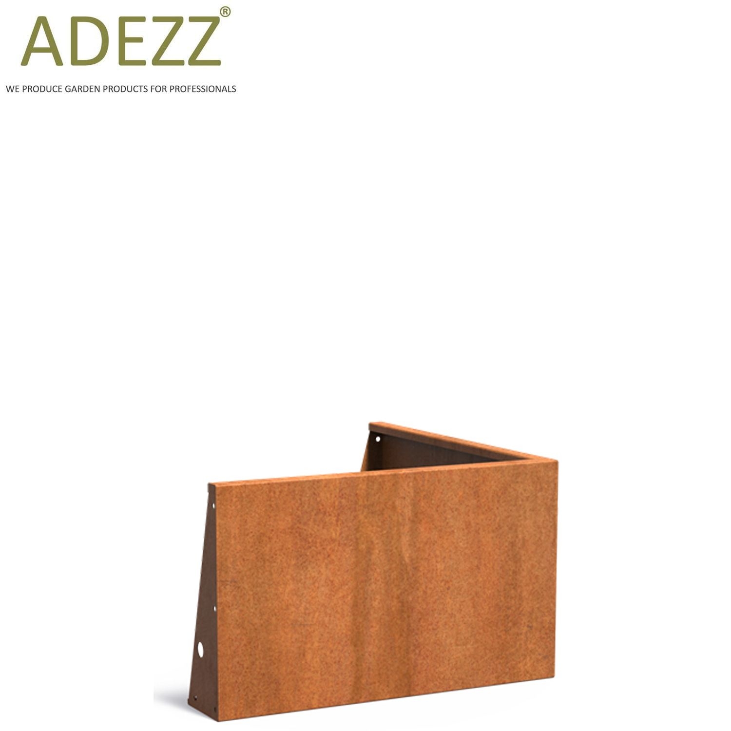 ADEZZ Corten Steel Outside Corner Retaining Wall (L50cmx50cm ...