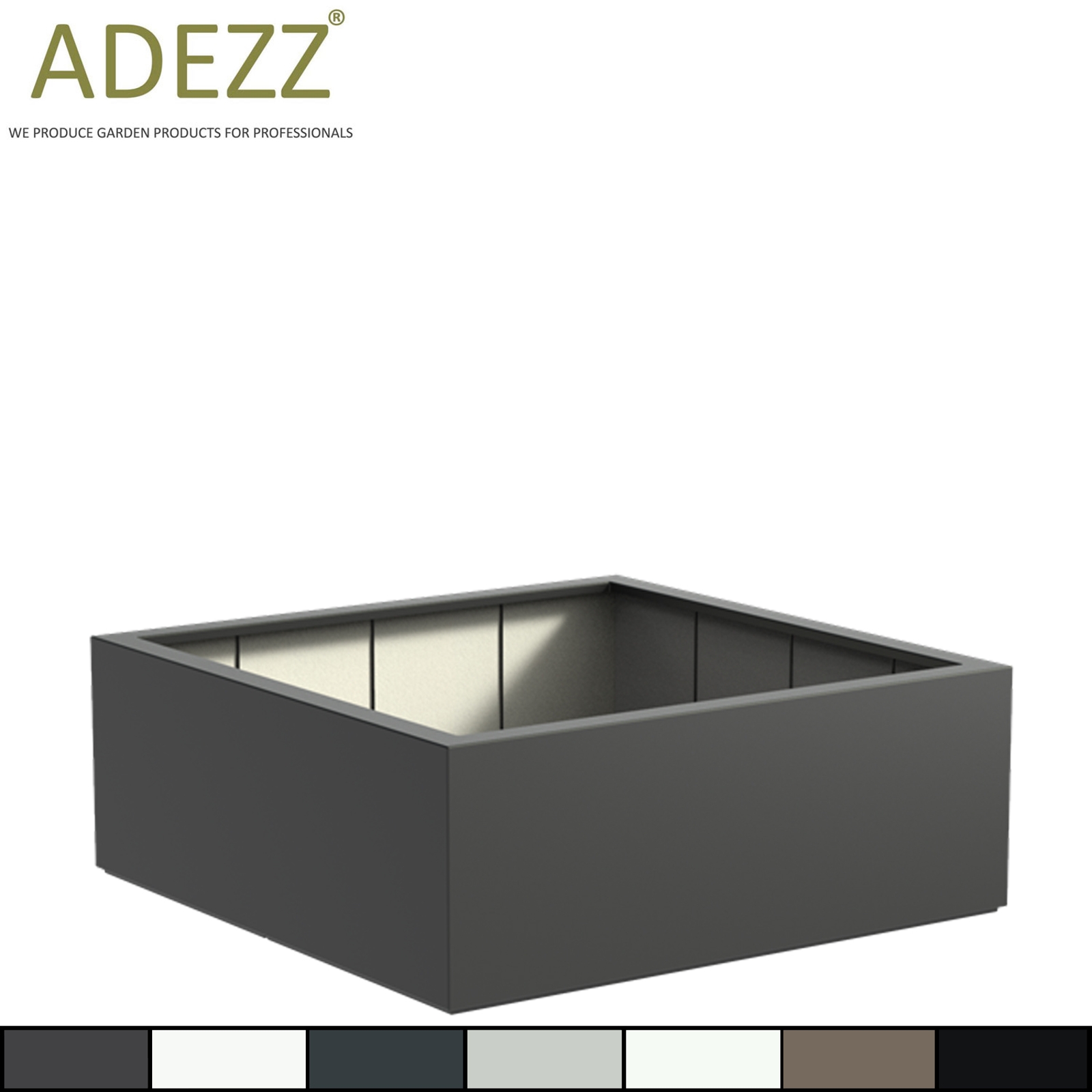 ADEZZ Fibreglass CARREZ Low Square Planter (14 sizes) - PB - ADEZZ ...