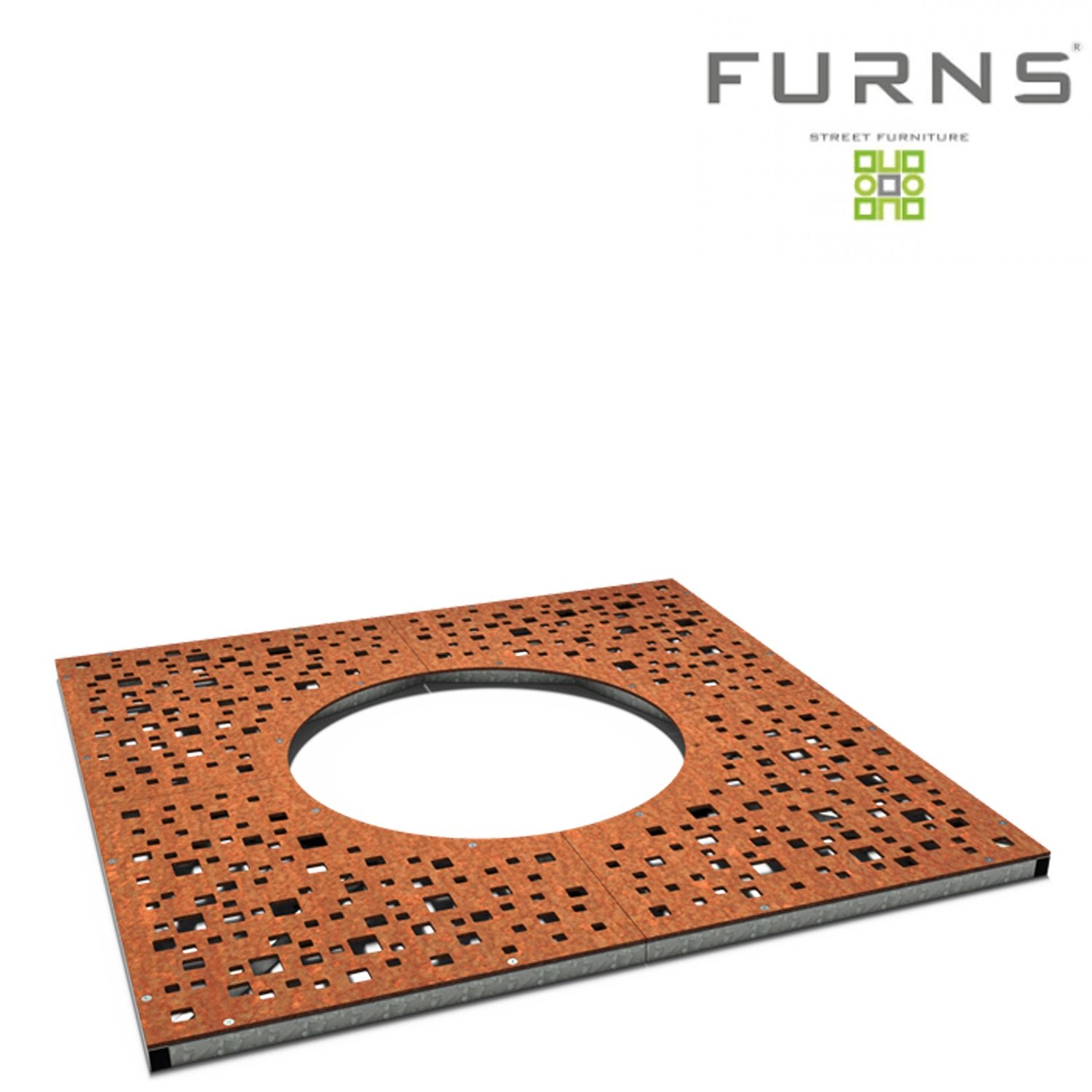 FURNS Corten Steel Square Cubic Tree Grate (5 sizes) - STG - FURNS ...