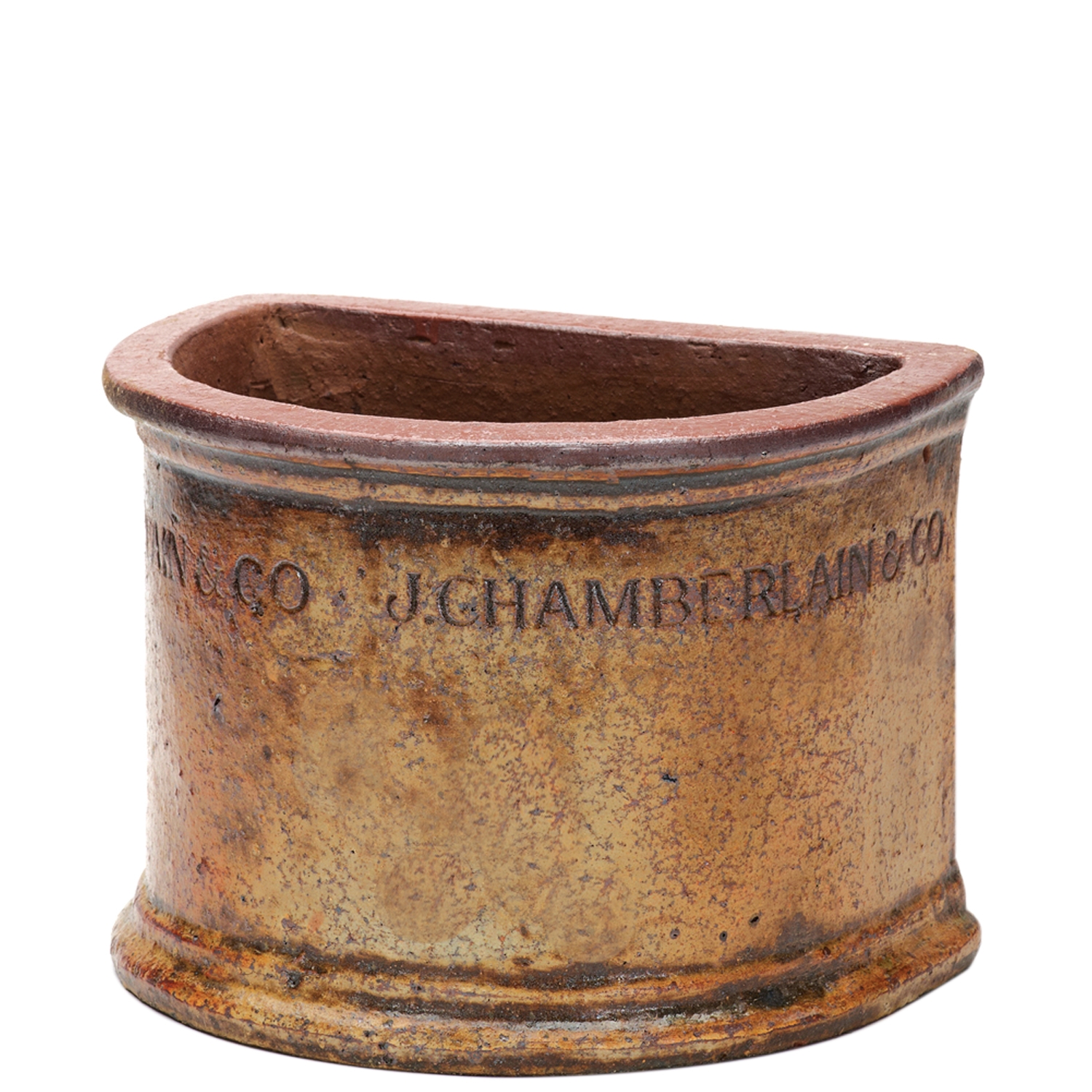 J Chamberlain & Co Antique Yellow Half Moon Planter (2 sizes ...