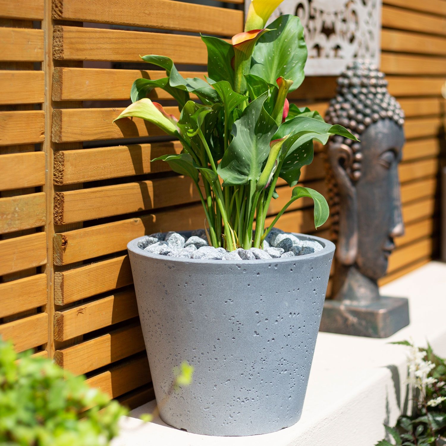 Lightweight Grey Beton Conical Pot (3 sizes) - BE04 - APTA - Riverhill ...
