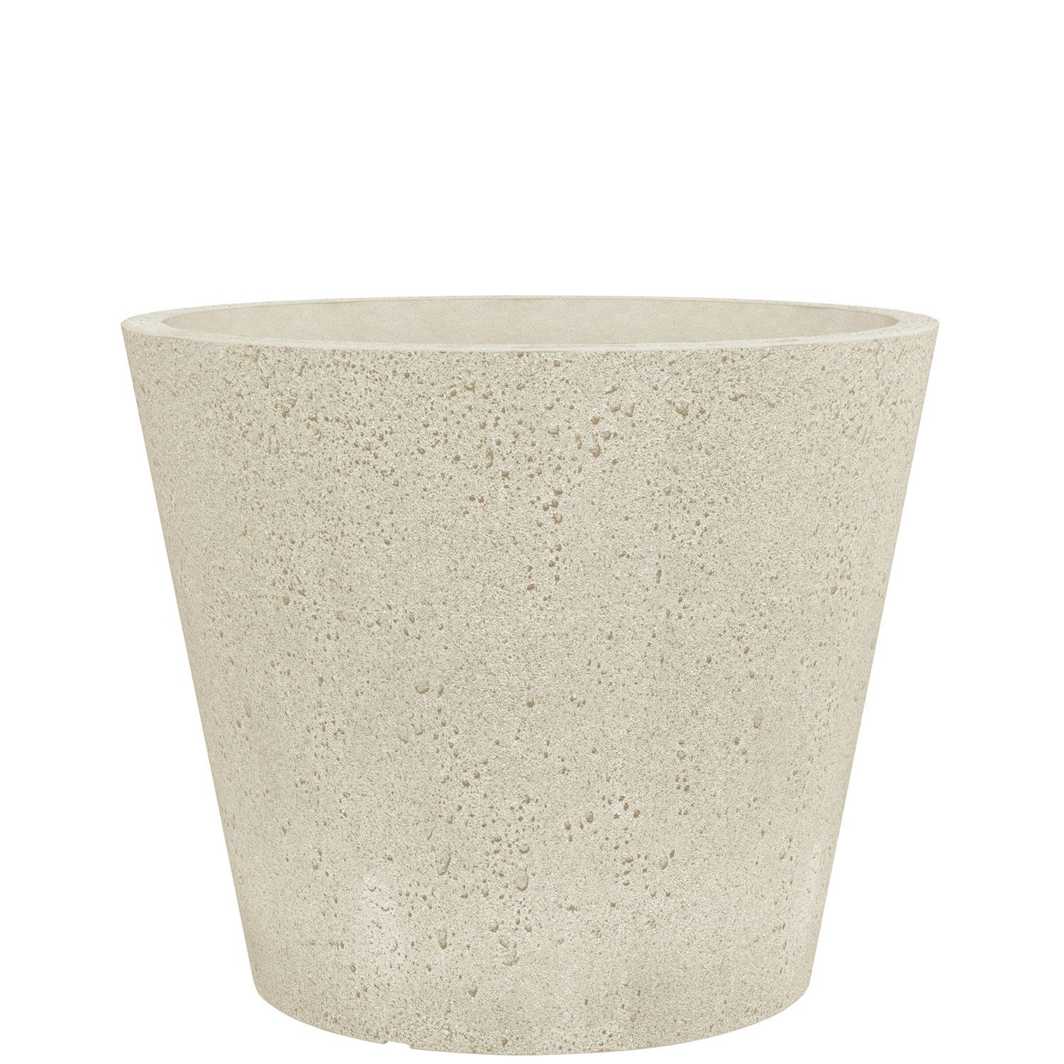 Lightweight White Sand Beton Conical Pot by APTA